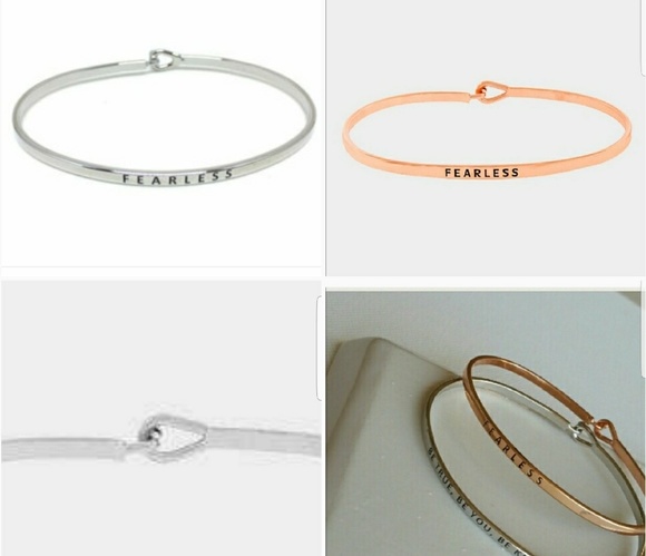farrah | Jewelry | Silver Fearless Bracelet | Poshmark